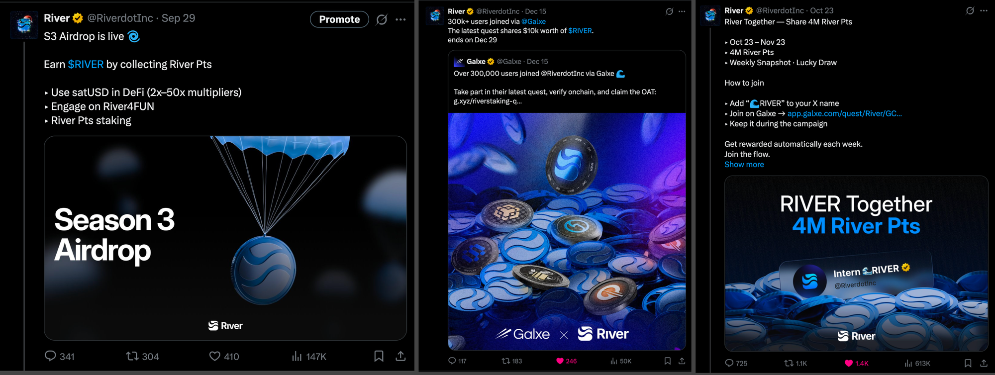 River Season 3 Airdrop Recap